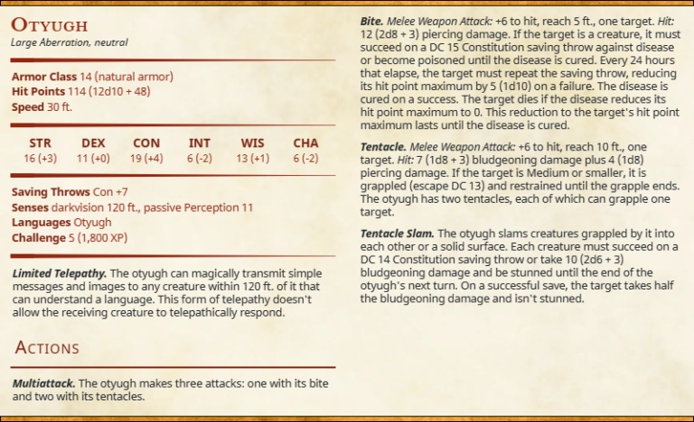 Otyugh: How is Babby Formed? - Dungeonsports Coliseum