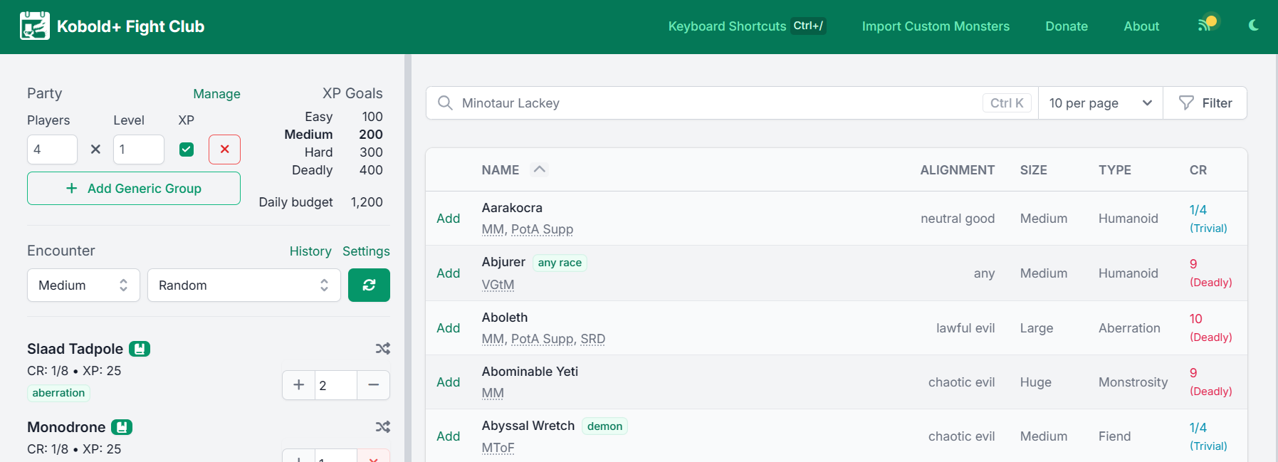 Kobold+ Fight Club: Encounter Builders - Dungeonsports Coliseum